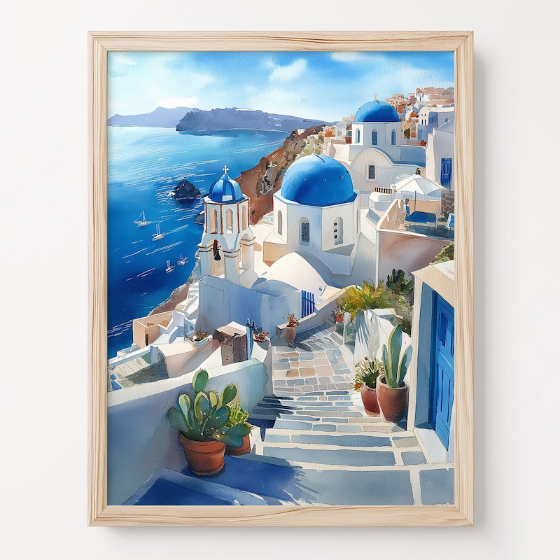 Watercolor Art of Greece - Etsy