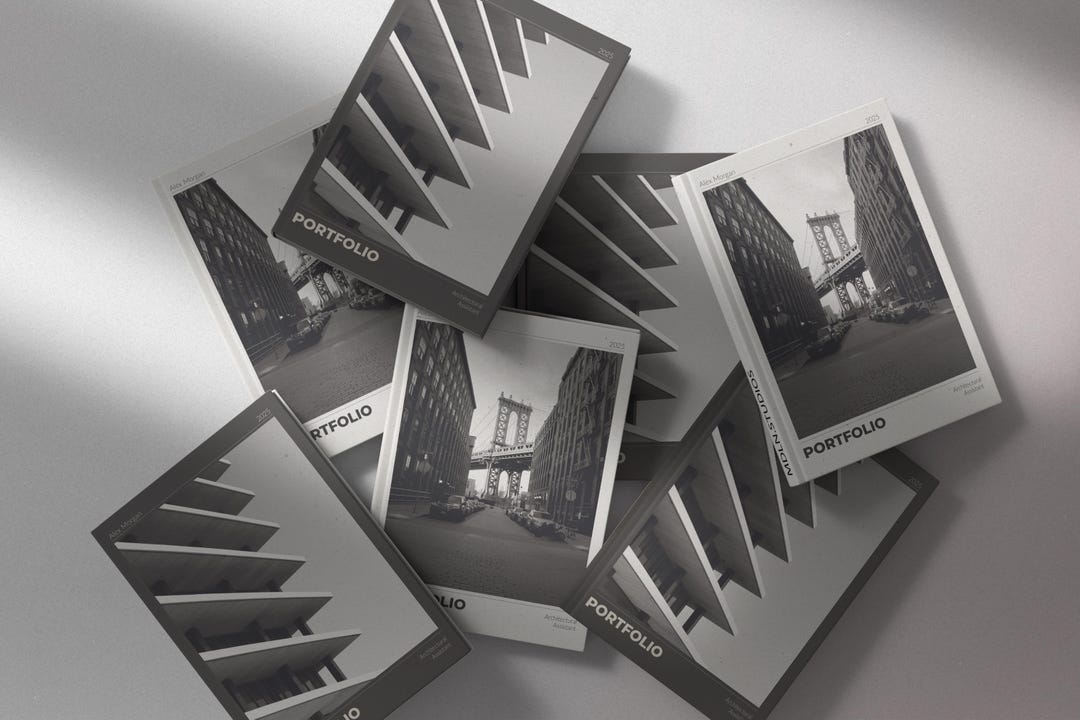Editable A4 Architecture Portfolio Cover Template | Indesign Front Page ...