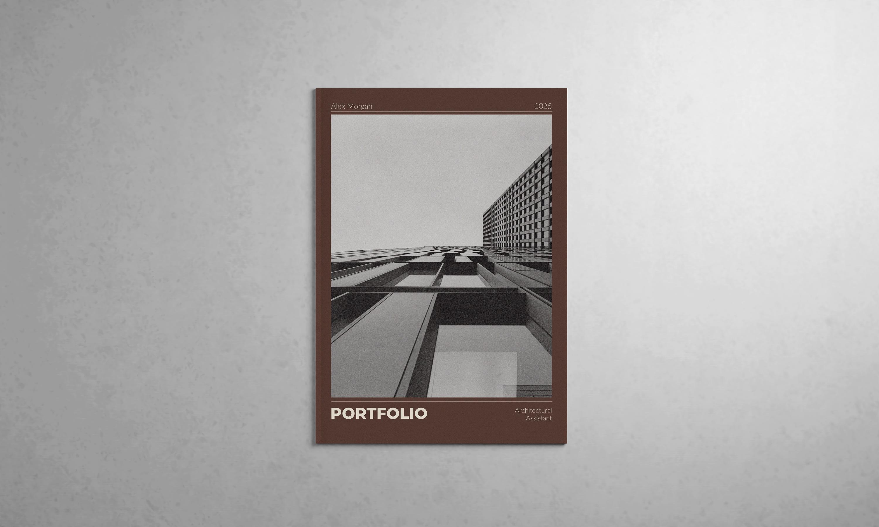 Editable A4 Architecture Portfolio Cover Template | Indesign Front Page ...