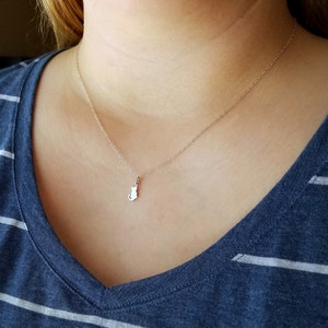 Tiny Cat Necklace, Sterling Silver Tiny Cat Necklace, Cat Lover ...