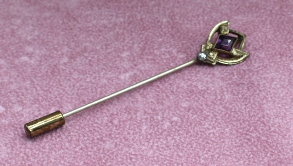 100 Yr Raleigh Signed Art Nouveau Fly Stick pin, Amet… - Gem