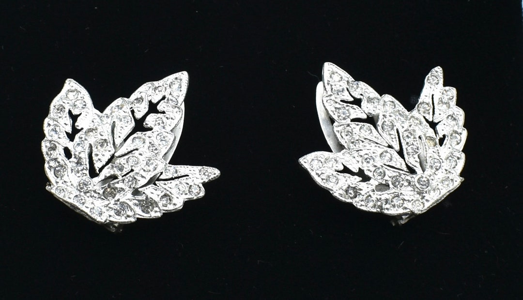 Art Deco Rhinestone Dress Clips Shoe Clips 1920s Clear Rhinestone Dress ...