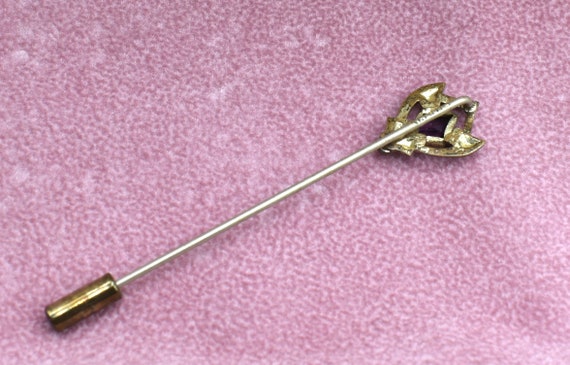 100 Yr Raleigh Signed Art Nouveau Fly Stick pin, Amet… - Gem