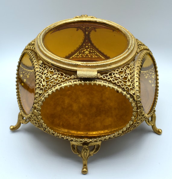 Victorian Vintage Ornate Filigree Gold French Ormolu … - Gem