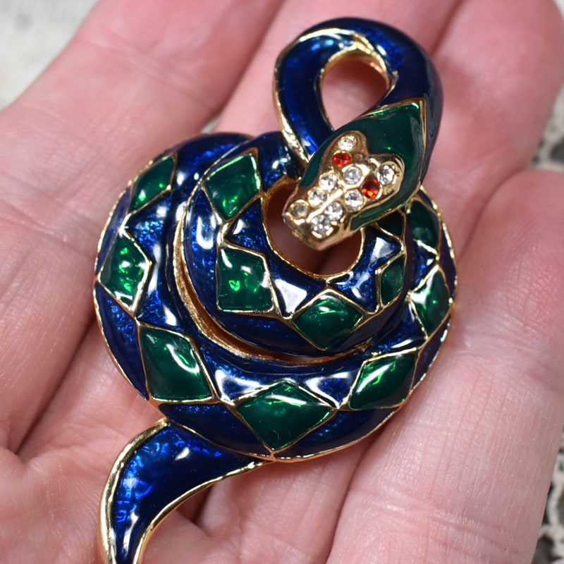 Snake Brooch - Etsy
