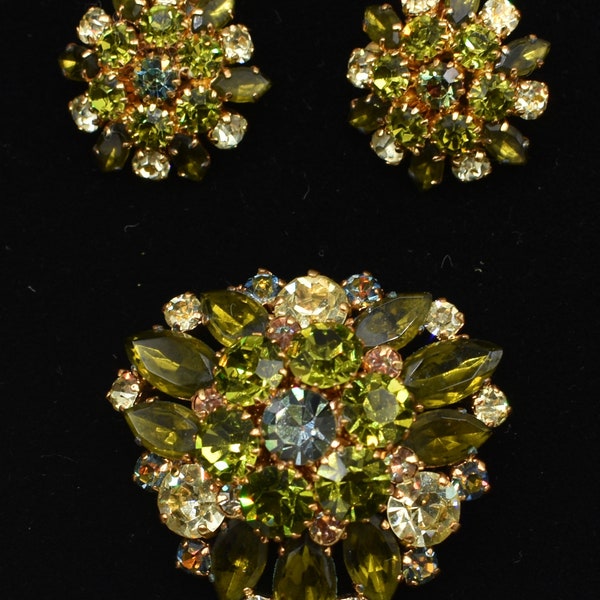 German Rhinestone Brooch - Etsy