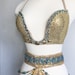 Bedazzled Bra and Shimmy Belt Set / Deep U Push up Plunge Bra & High ...