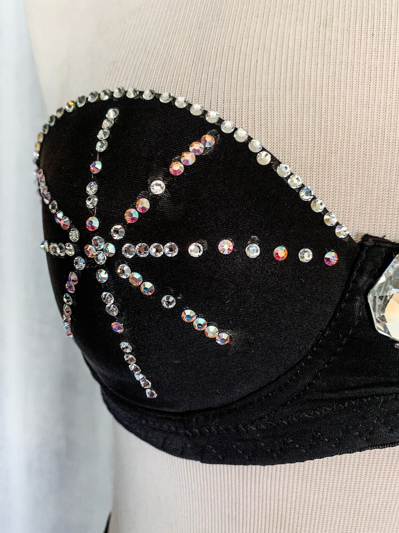 Starburst Black & Diamond Burlesque Lingerie Costume / Garter and Bra ...