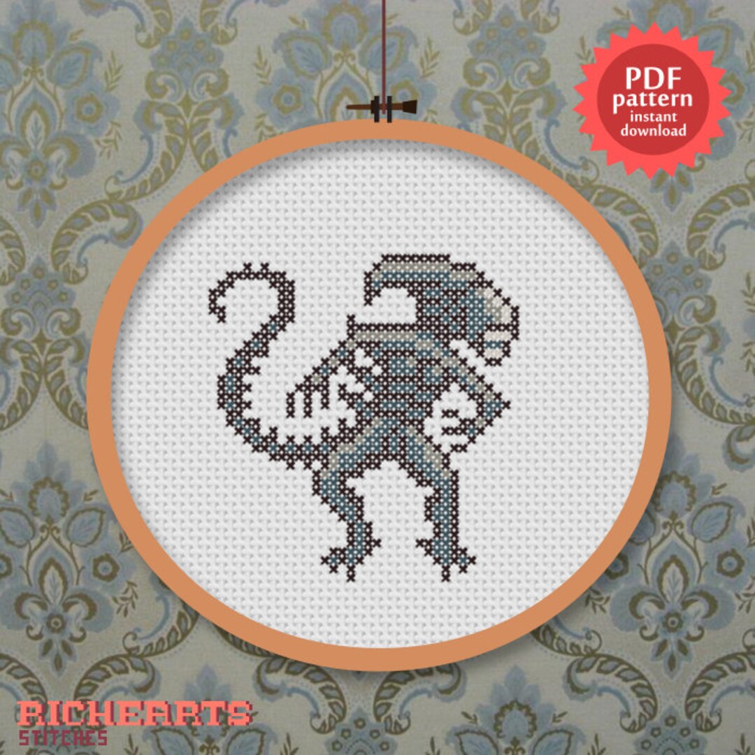 Alien PDF Cross Stitch Pattern - Etsy