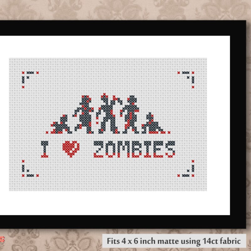 Zombie Cross Stitch - Etsy