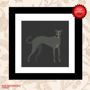 Happy Greyhound PDF Cross Stitch Pattern - Etsy
