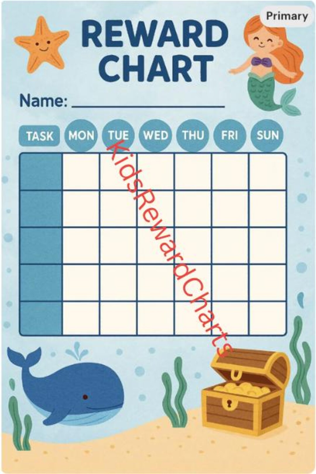 Sea Themed Reward Chart - Etsy Australia