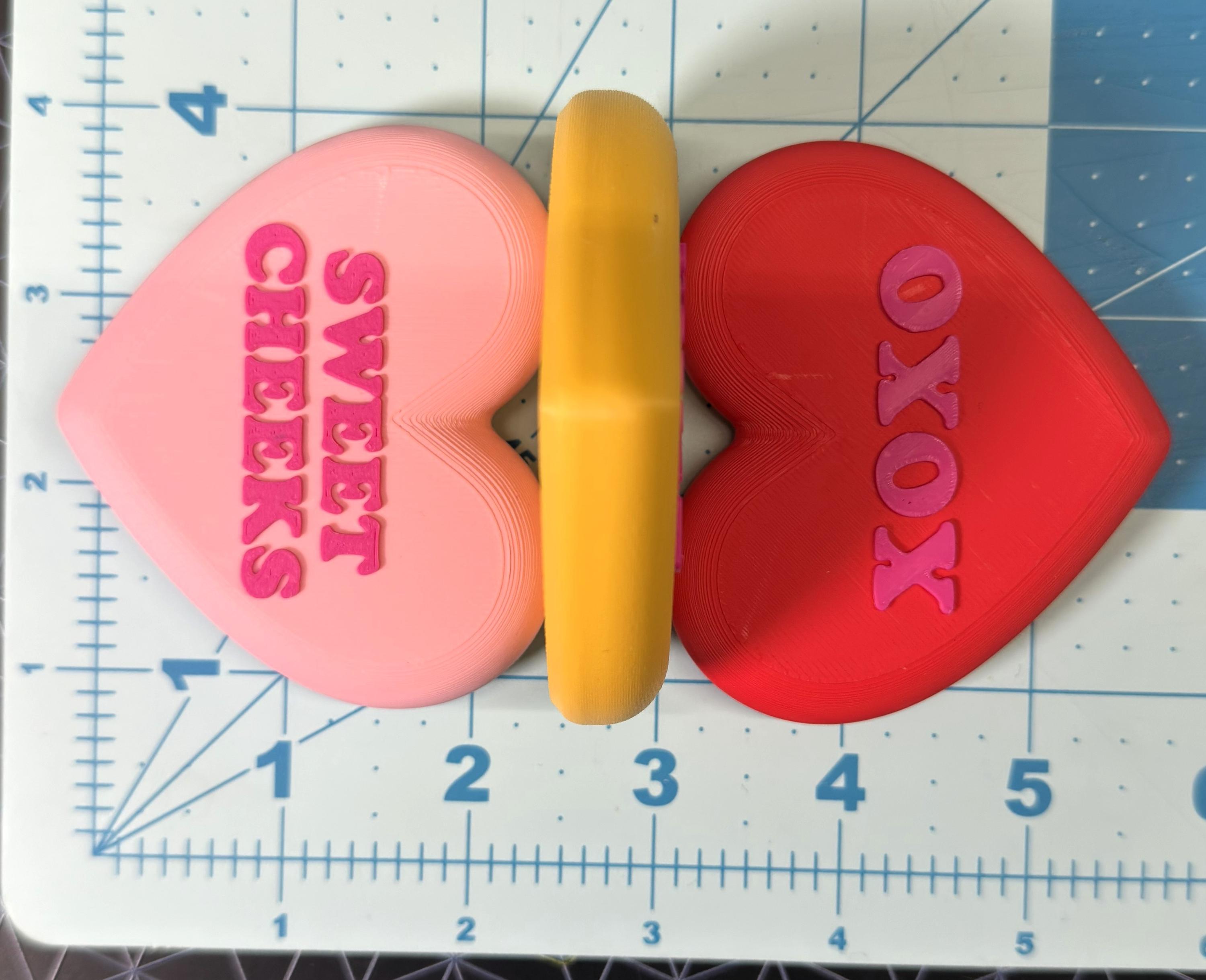 Sweetheart Conversation Heart 3D Printed Decor | Faux Candy Valentine ...