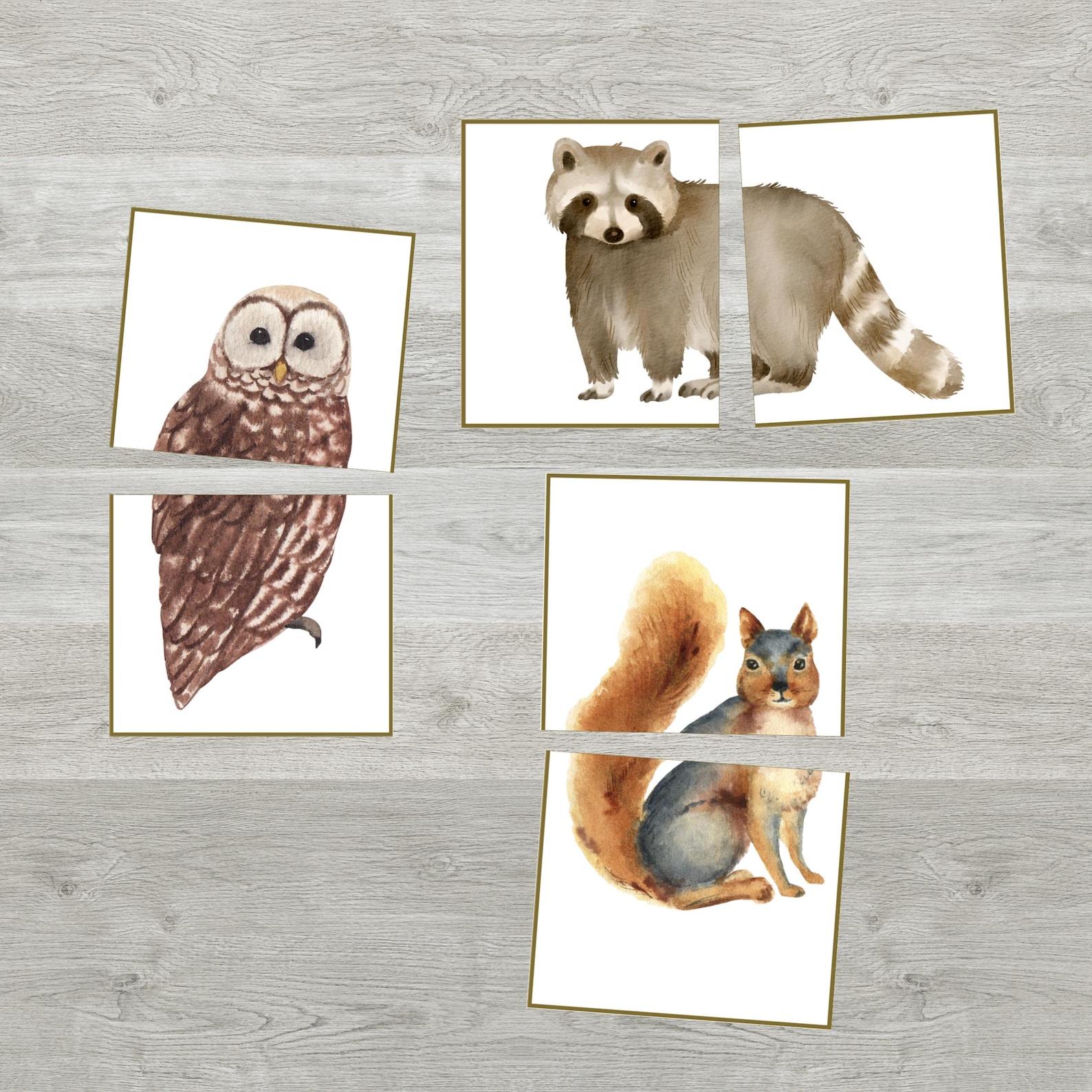Forest Matching Game for Kids, Montessori Printable Activity, Preschool ...