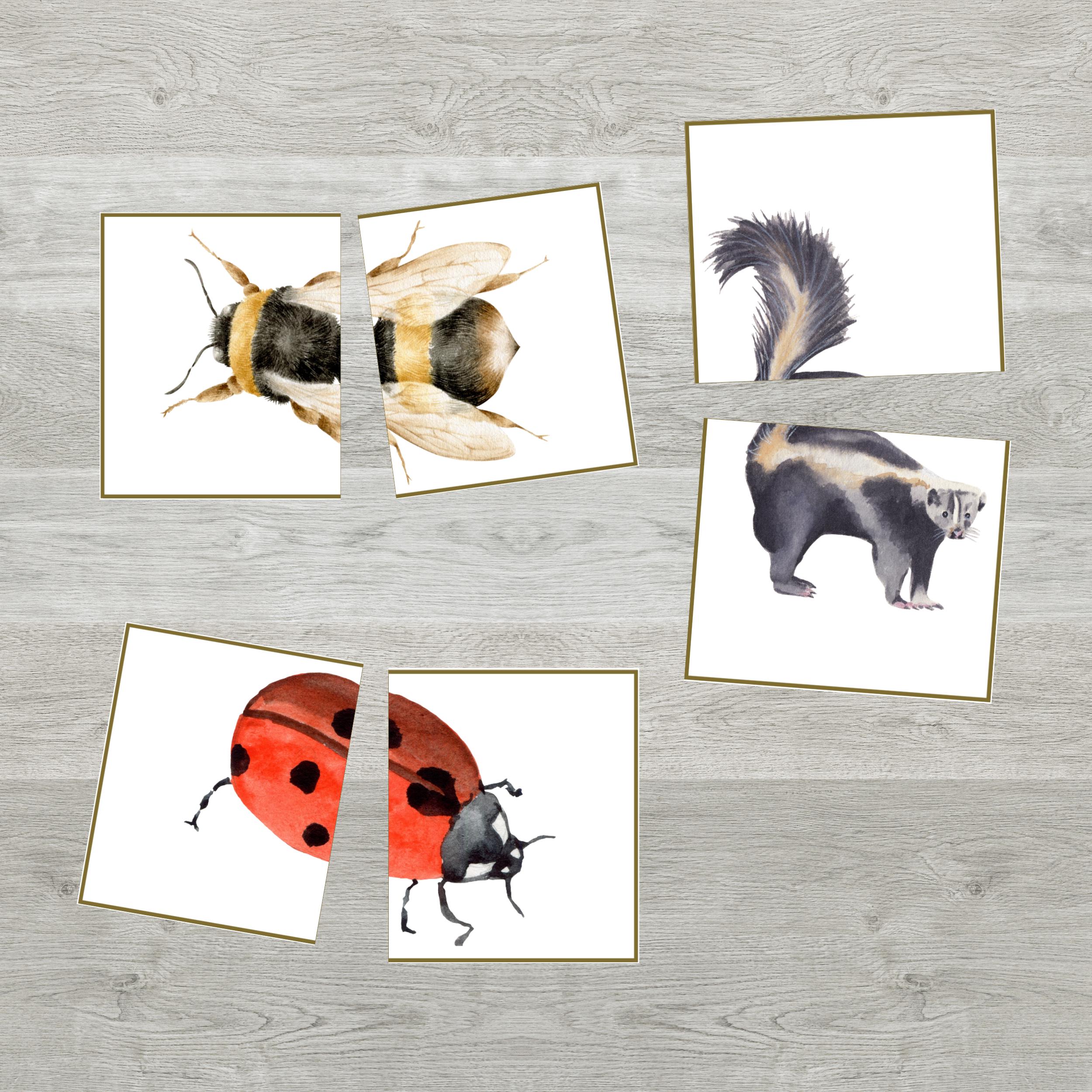 Forest Matching Game for Kids, Montessori Printable Activity, Preschool ...