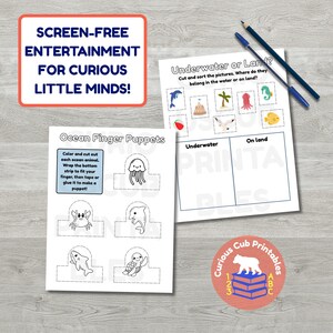 Ocean Scissor Skills Pack for Kids, Fun Learning Worksheets, Fine Motor ...