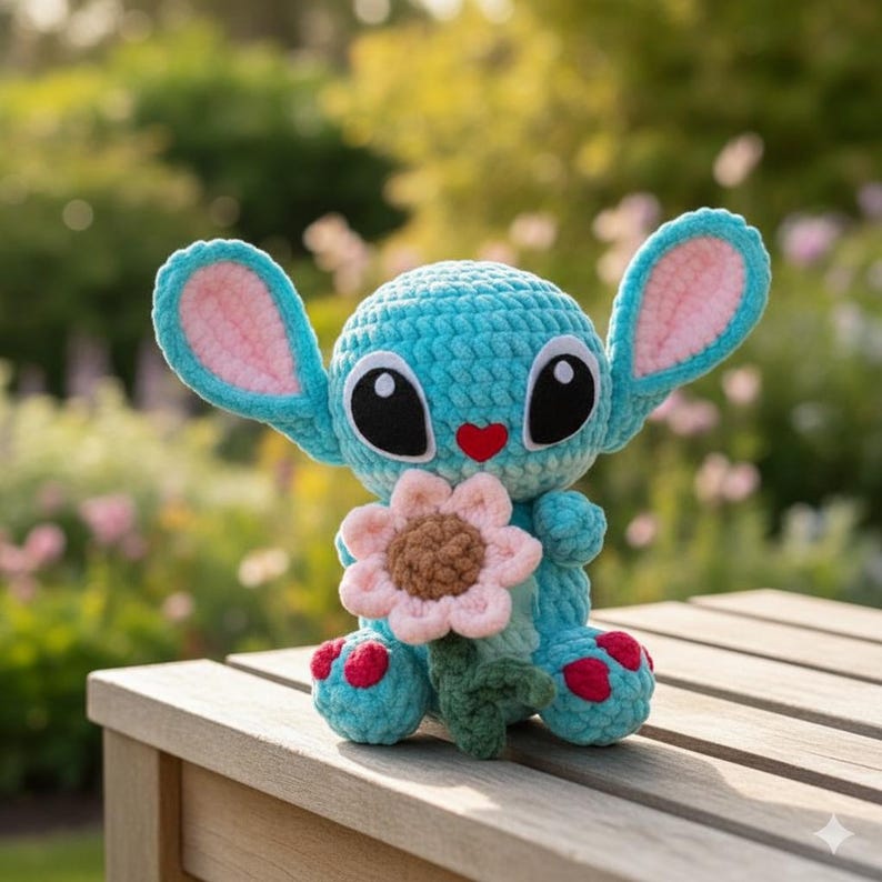 Stitch Amigurumi Crochet Pattern | Cute Alien Plush PDF | Crochet Doll ...