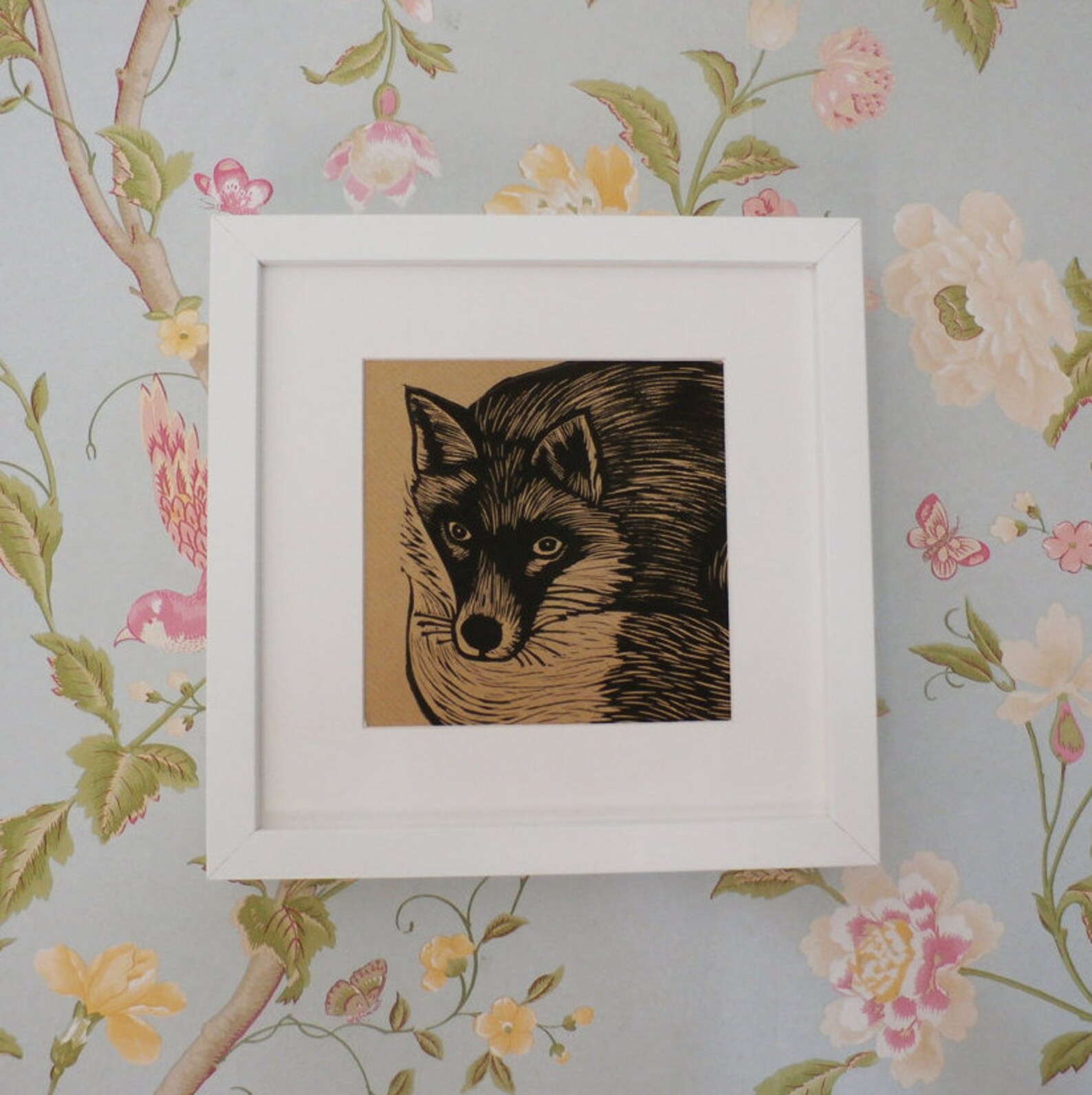 Fox Linocut Print Fox Linocut Print Card Hand Printed Fox - Etsy