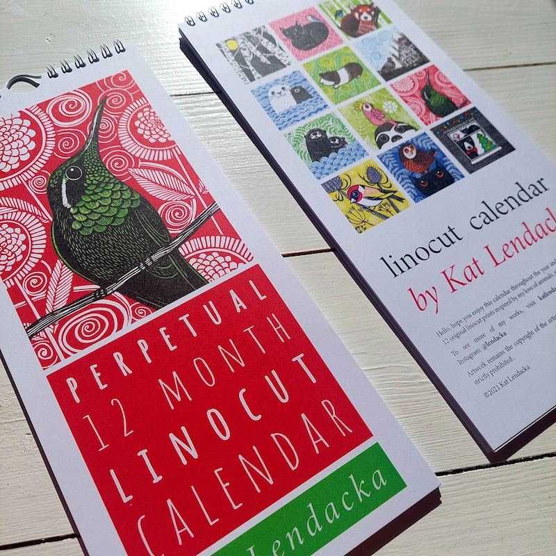 Linocut Wall Calendars - Etsy