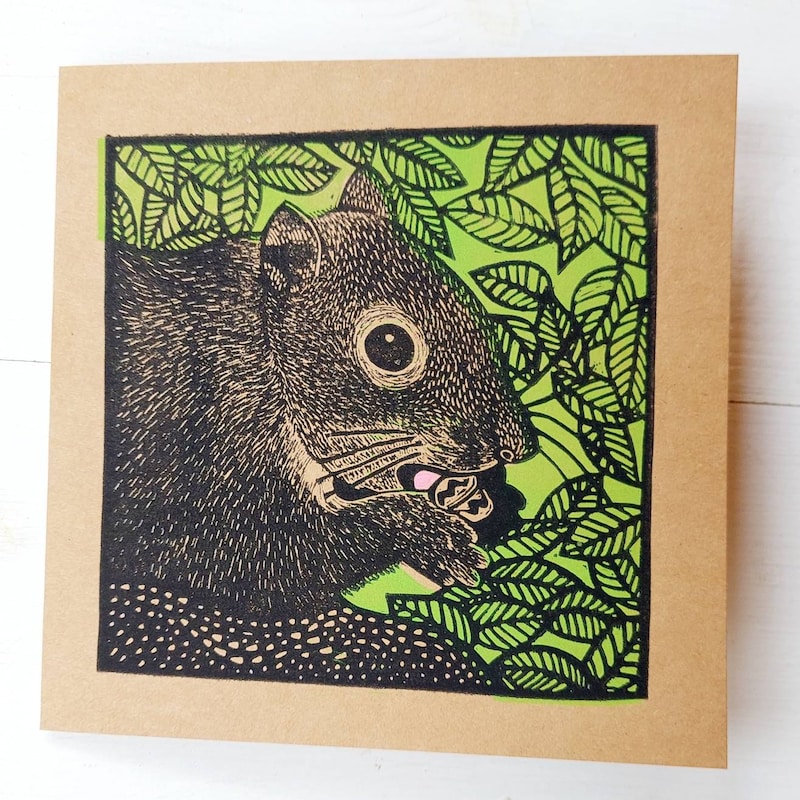 Linocut Cards - Etsy