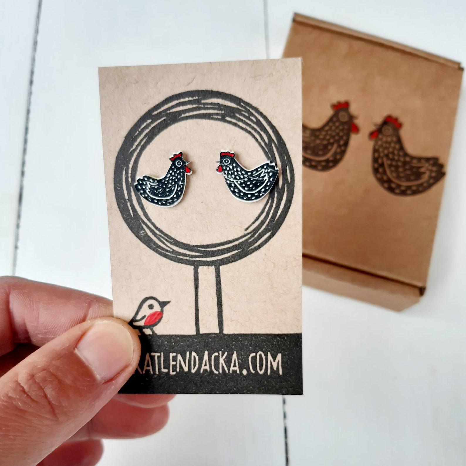 Chicken Earrings Chicken Jewelry Chicken Jewellery Hen | Etsy