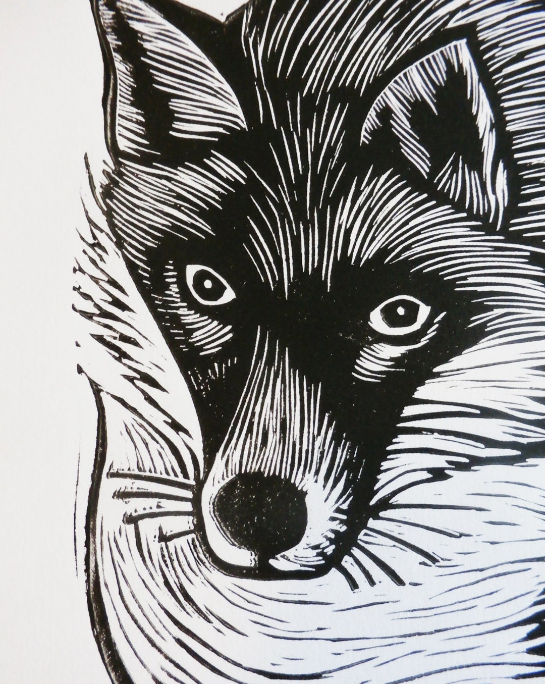 Fox Linocut Print - Lino Print - Block Print - Limited Edition of 50 ...