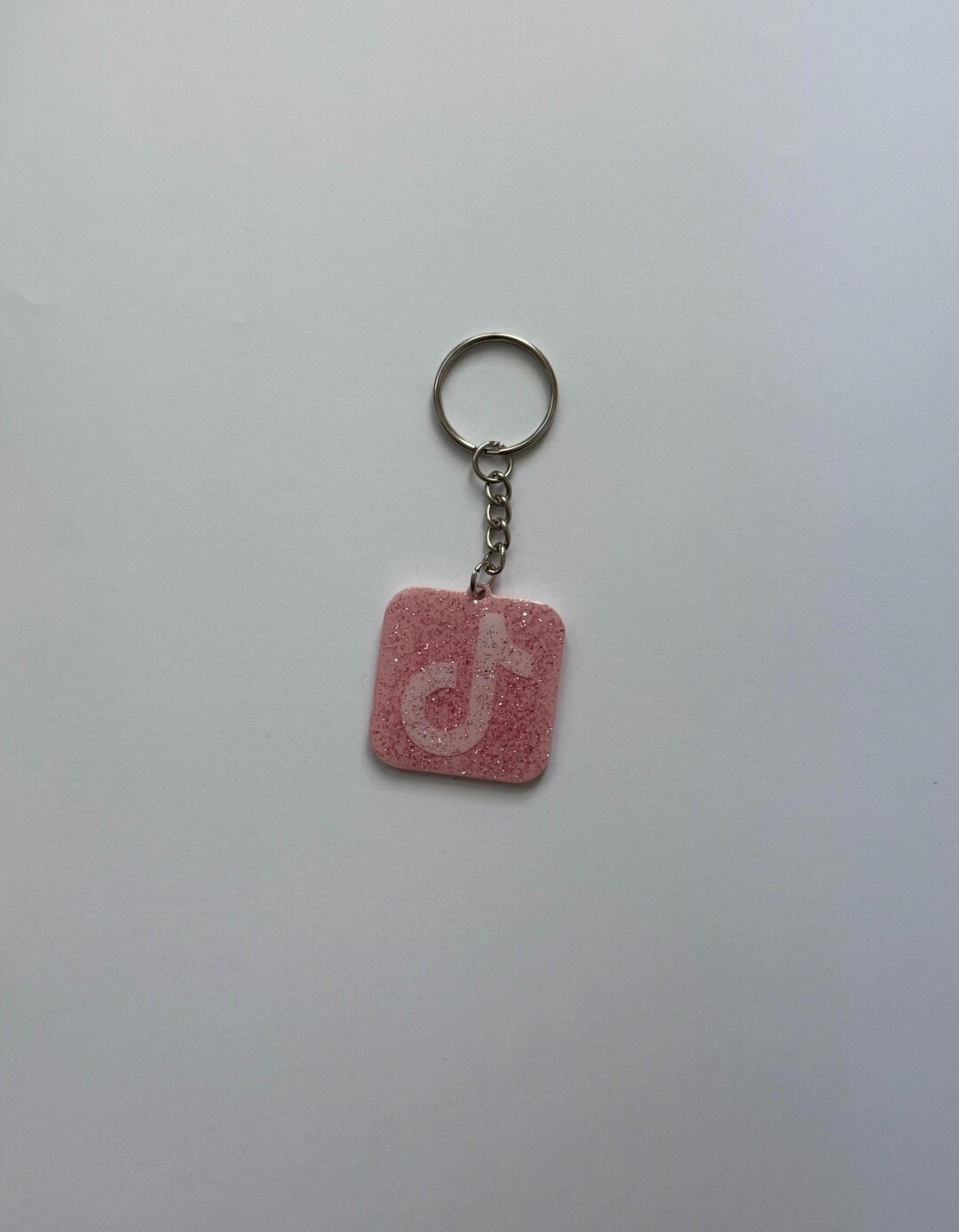 NFC PINK Glitter Social Media Keychain Tik Tok - Etsy