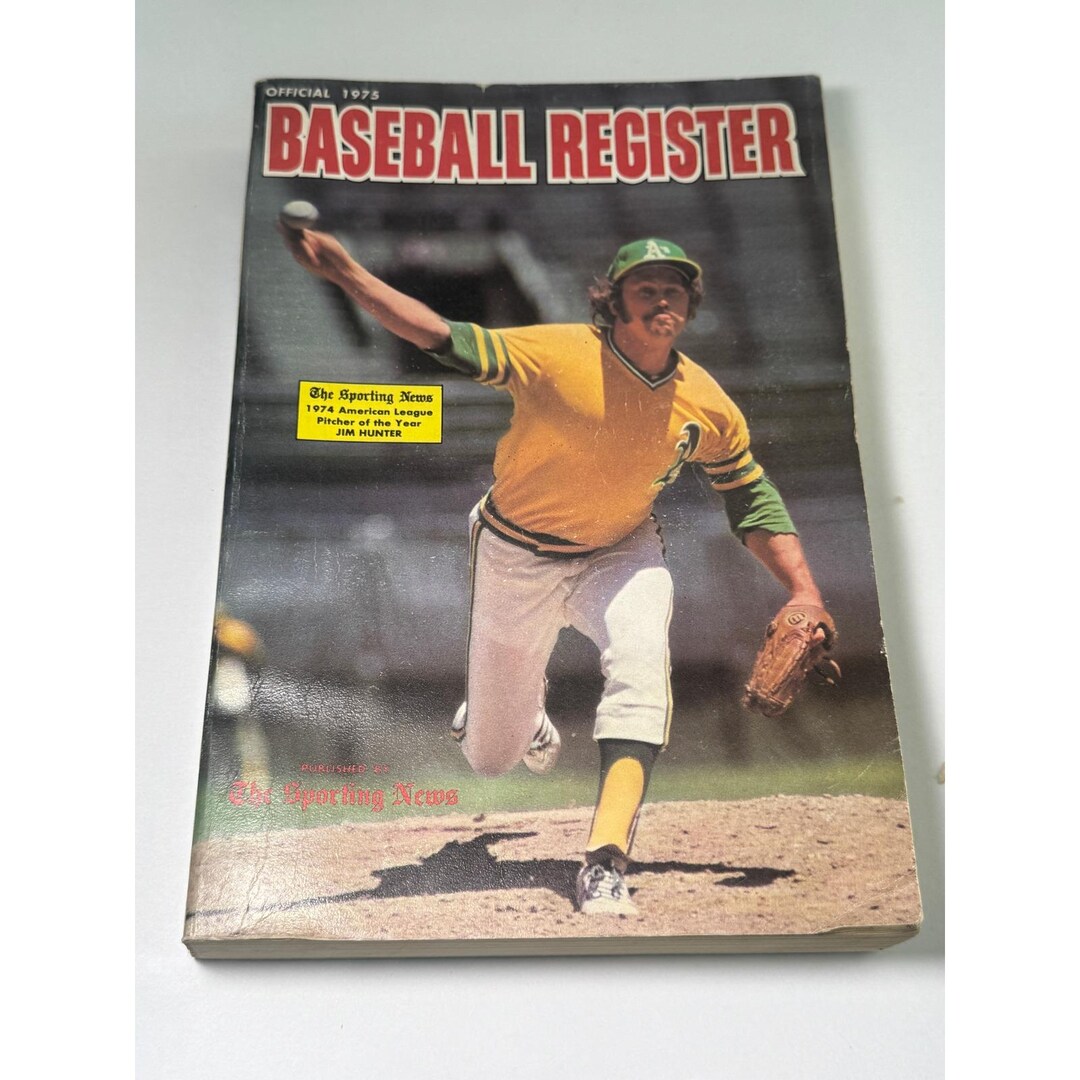 Official 1975 Baseball Register the Sporting News Jim Hunter Oakland ...