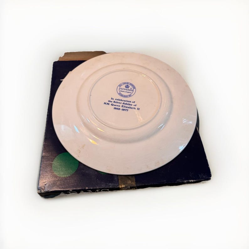 Vintage Adams Pottery Collectors Plate Queen Elizabeth Silver Jubilee ...
