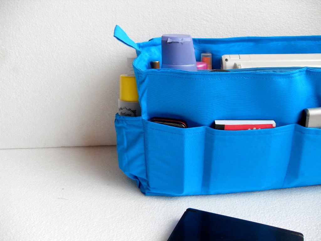 Extra large Bag organizer Purse organizer insert in Blue | Etsy