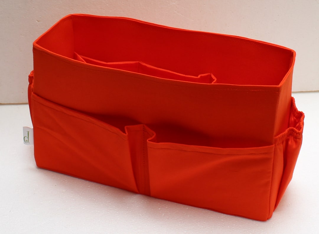 Extra Large Bag Organizer - Purse Organizer Insert in Orange Fabric - Etsy
