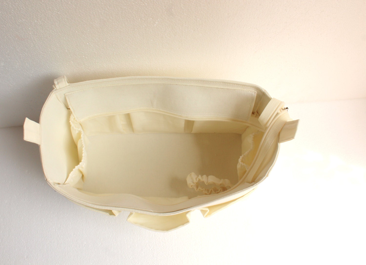 Extra tall Large Bag insert /Purse insert with Zipper closure | Etsy