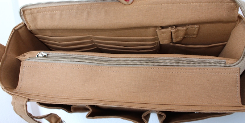 Taller Large Bag insert /Purse insert with Zipper closure and | Etsy