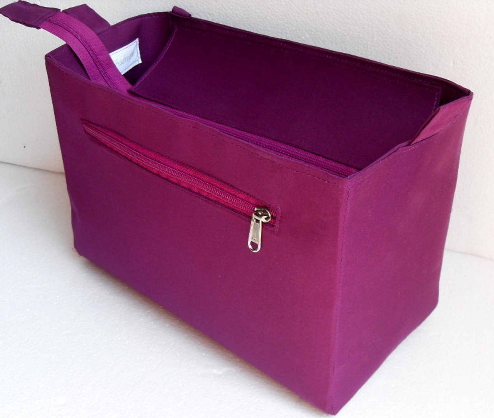 Extra Tall Large Bag Insert /purse Insert With Zipper Closure and iPad ...