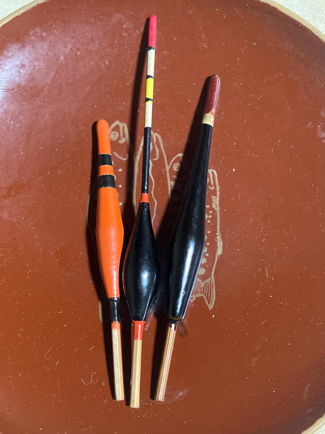 Vintage Japanese Urushi Fishing Floats Set of 3 - Etsy