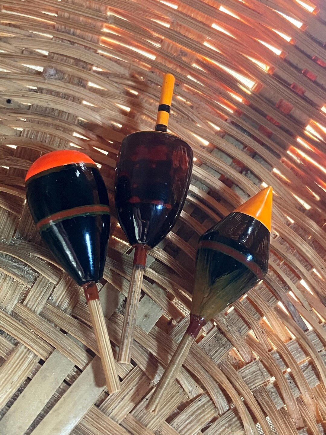 Japanese Urushi Lacquer Floats — Traditional Wooden Round Float Set (3 ...