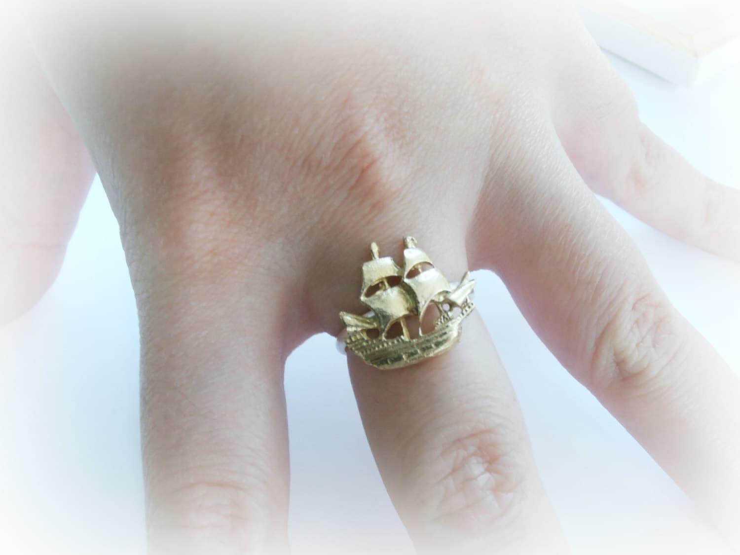 Pirate Ship Ring Nautical Sterling Silver Ring Silver and - Etsy