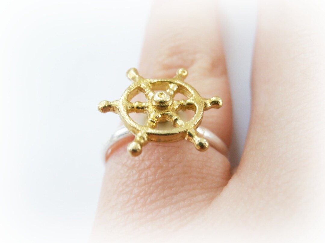 Ship Wheel Ring Captains Wheel Ring Nautical Ring Steering Wheel Ring ...
