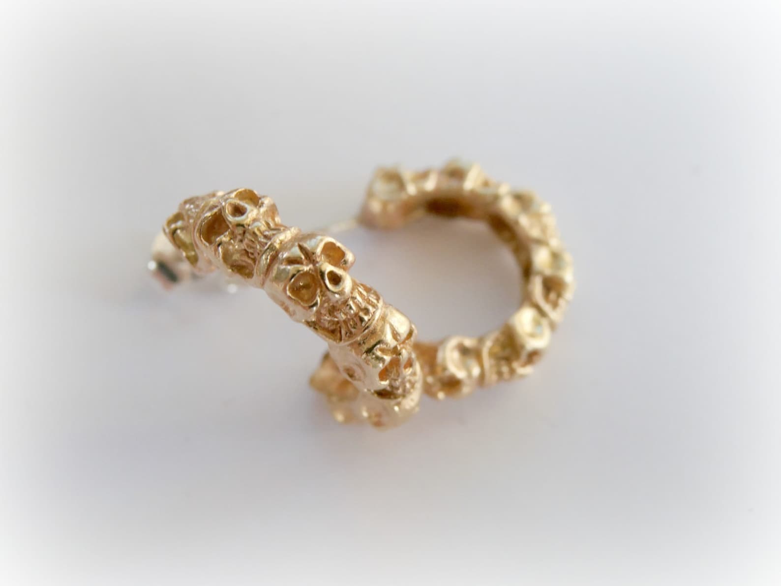 Gold Skull Studs Halloween Skull Jewelry Skull Studs | Etsy