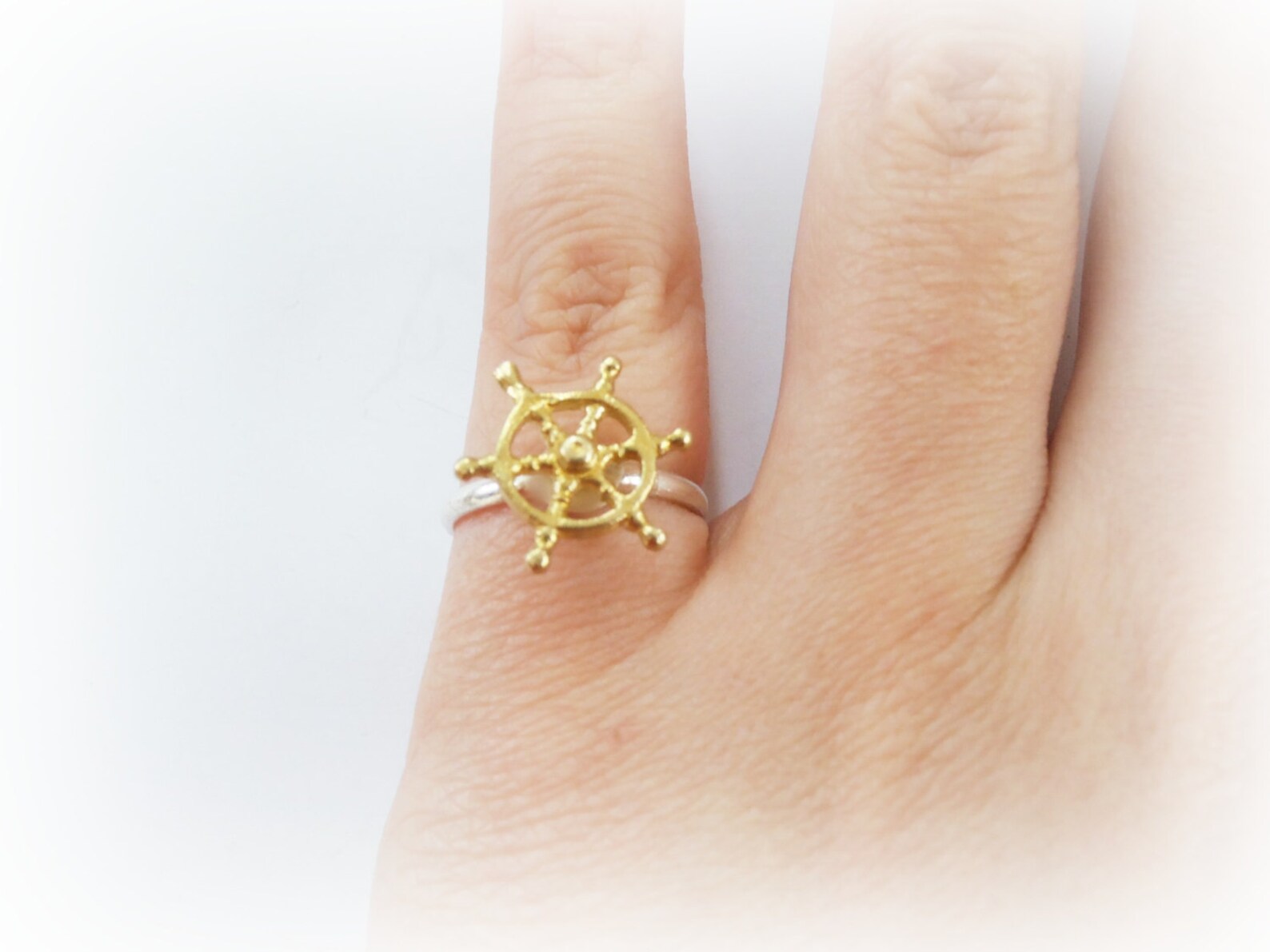 Ship wheel ring Captains wheel ring nautical ring brass | Etsy