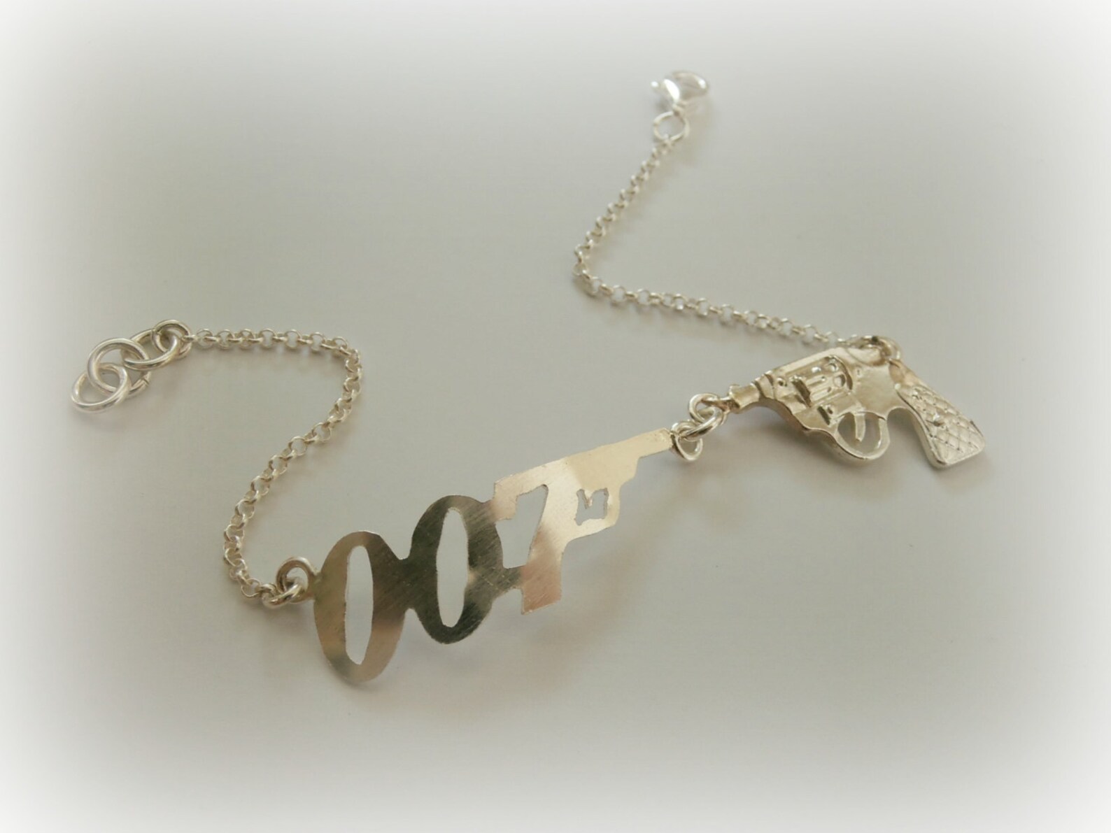 James Bond Bracelet Sterling Silver 007 Unisex Bracelet - Etsy