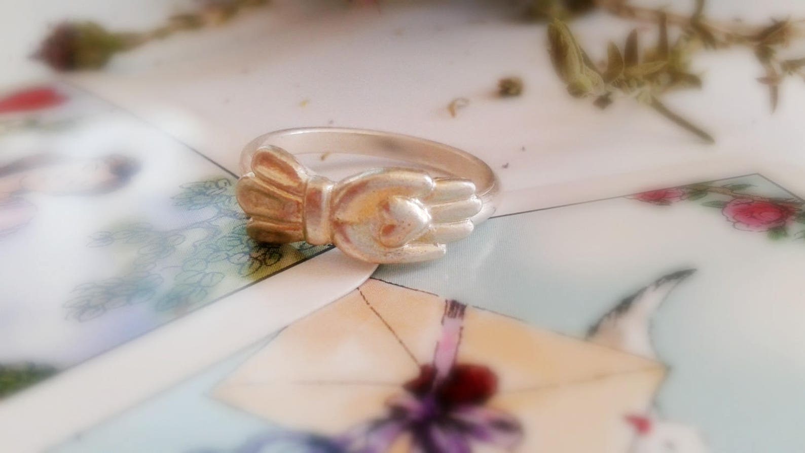 Hand With Heart Ring Hand Holding Heart Jewelry Hand With | Etsy