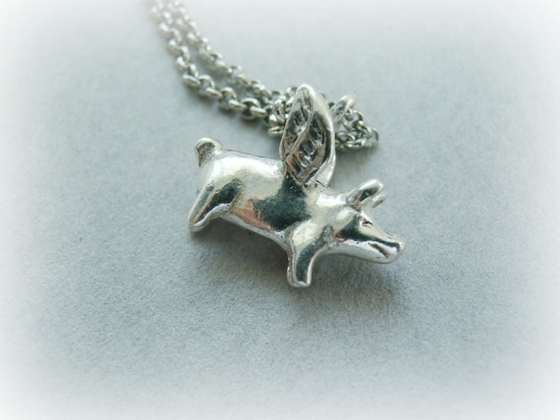 Flying Pig Necklace (when Pigs Fly) - Token of Hopes and Dreams ...