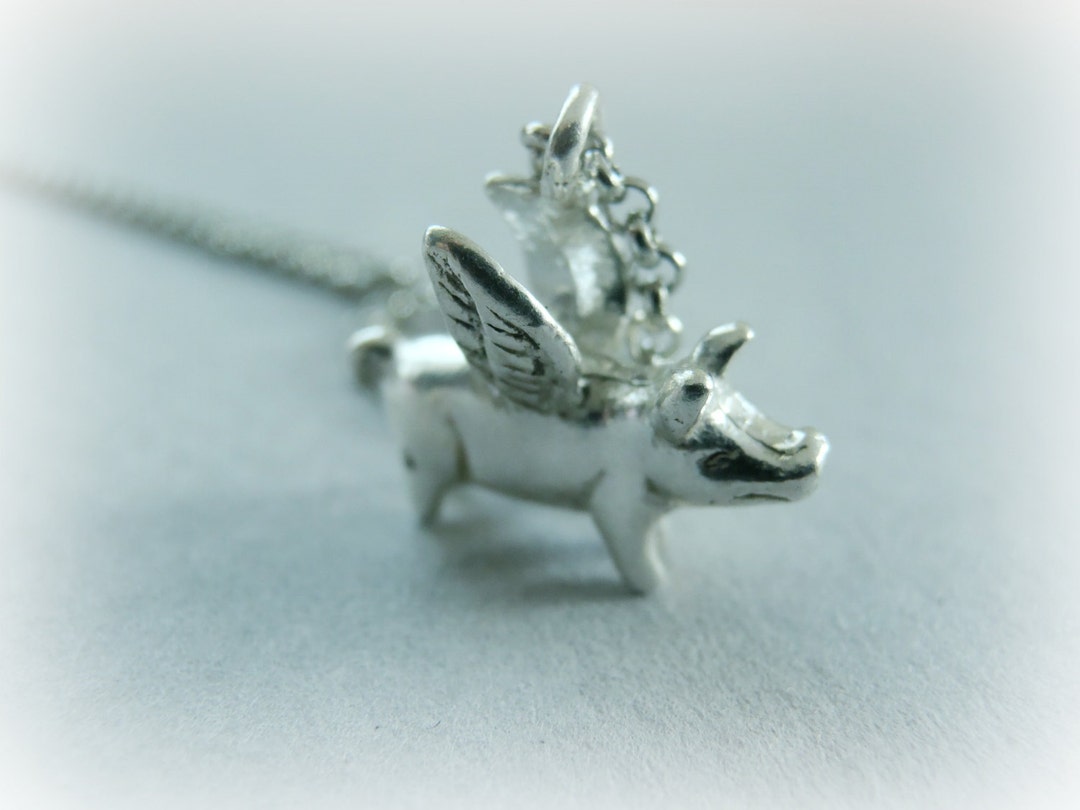 Flying Pig Necklace (when Pigs Fly) - Token of Hopes and Dreams ...