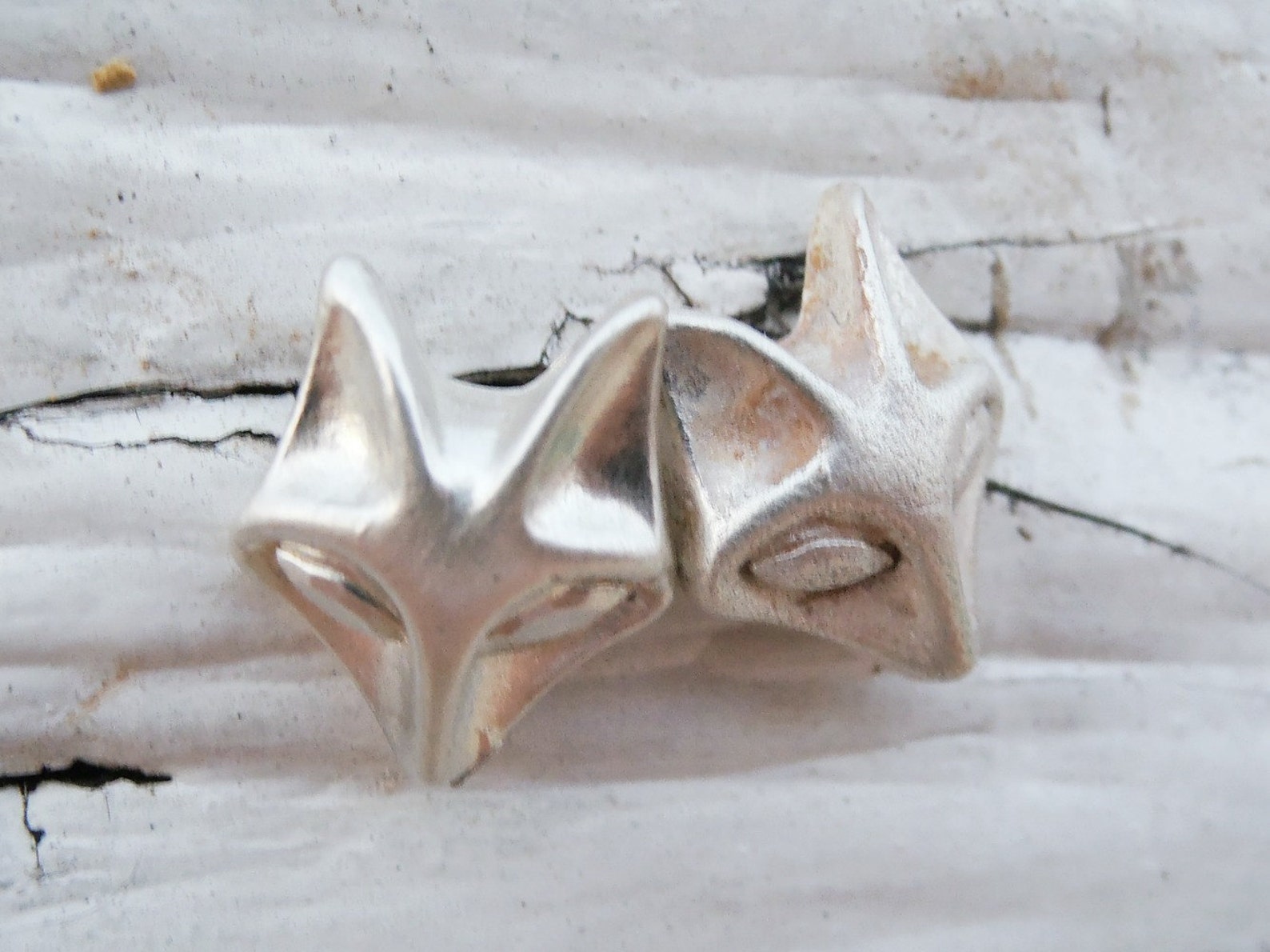 Fox Earrings Sterling Silver Fox Studs Sterling Silver Fox - Etsy
