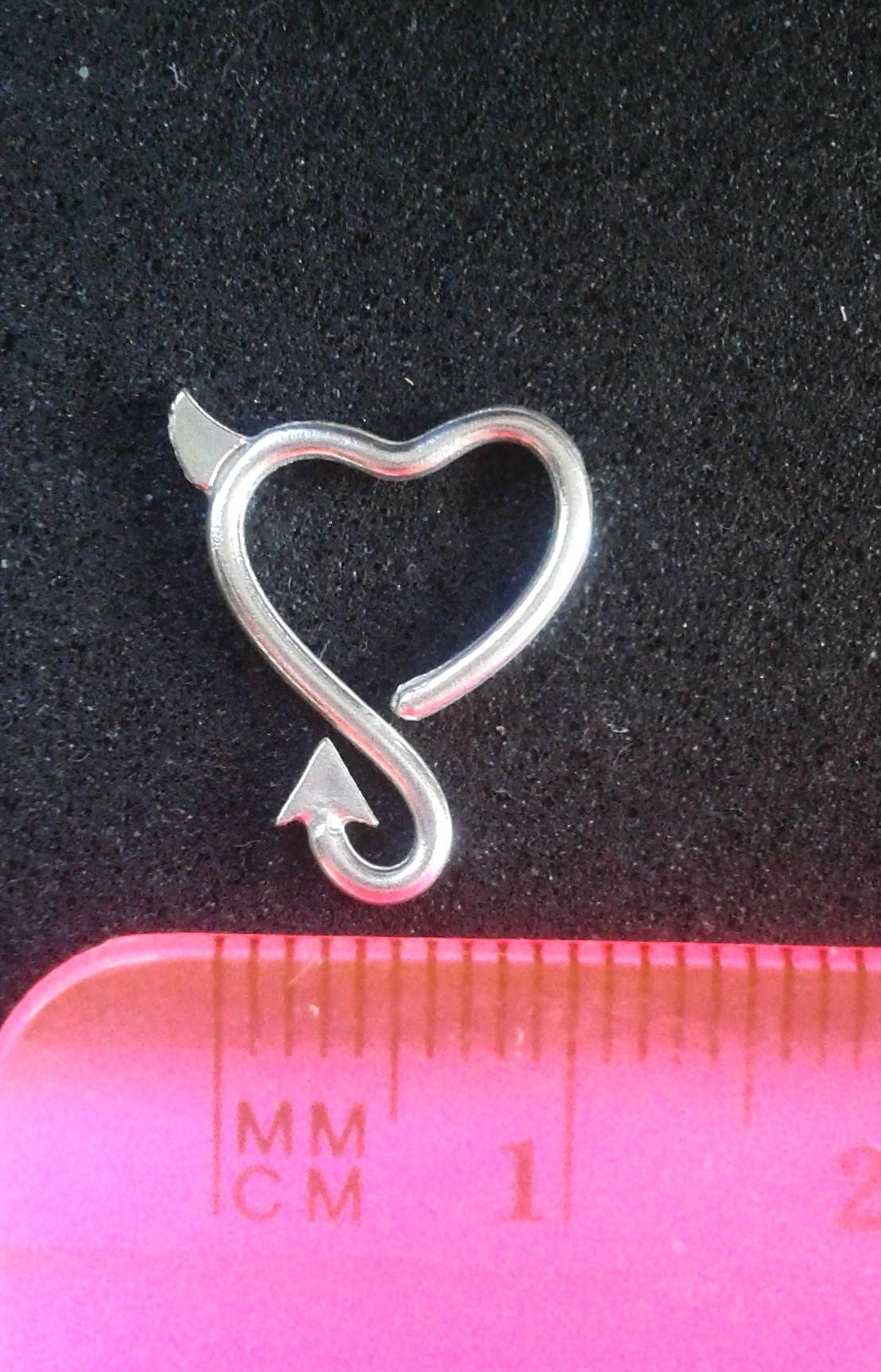 Devil Daith Piercing Sterling Silver Heart Daith Piercing - Etsy