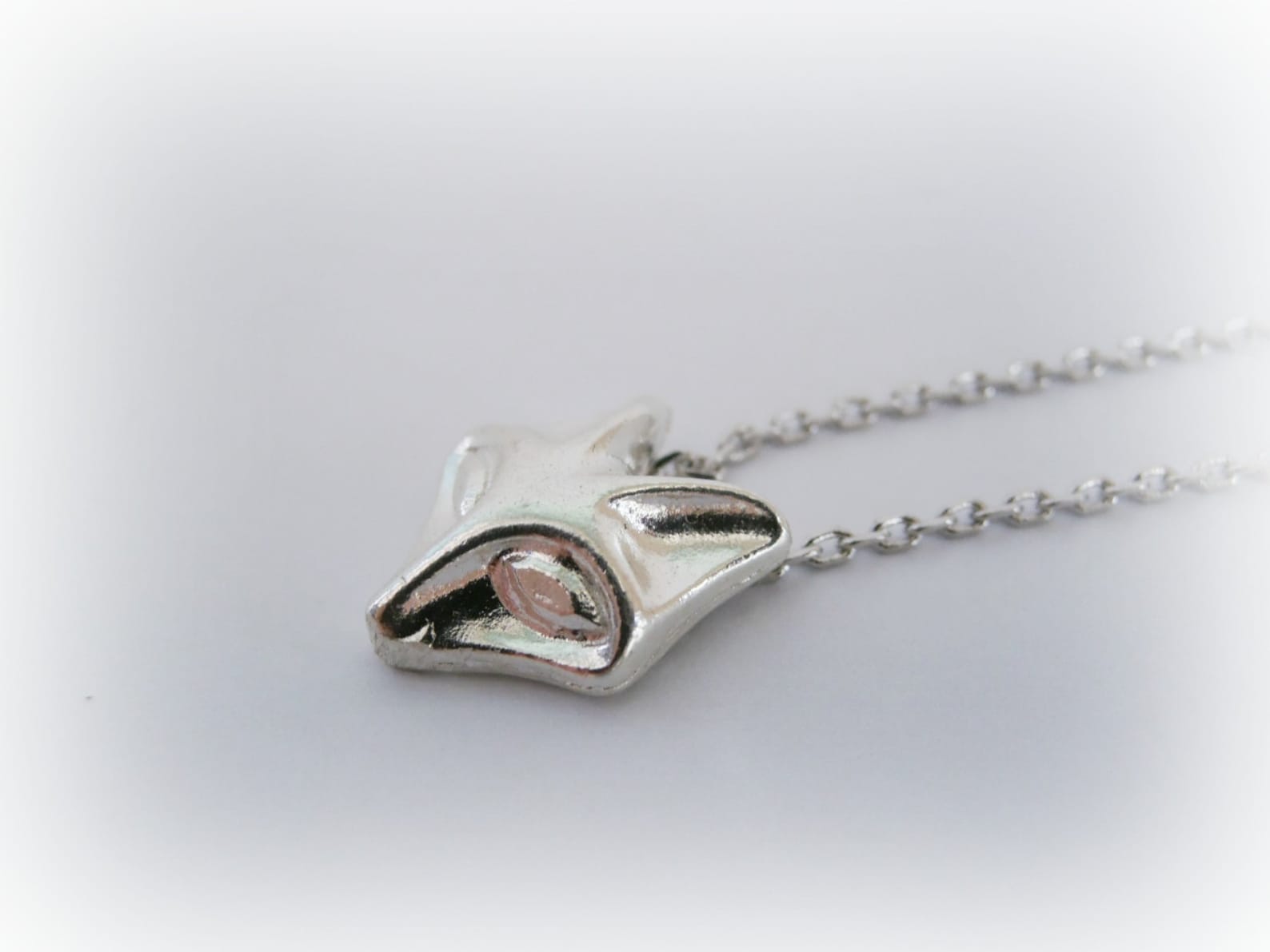 Tiny Fox Necklace Sterling Silver Fox Jewelry Dainty - Etsy
