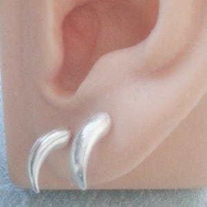 Tiny Claws Jewelry Sterling Silver Tiny Fangs Studs Tiny - Etsy
