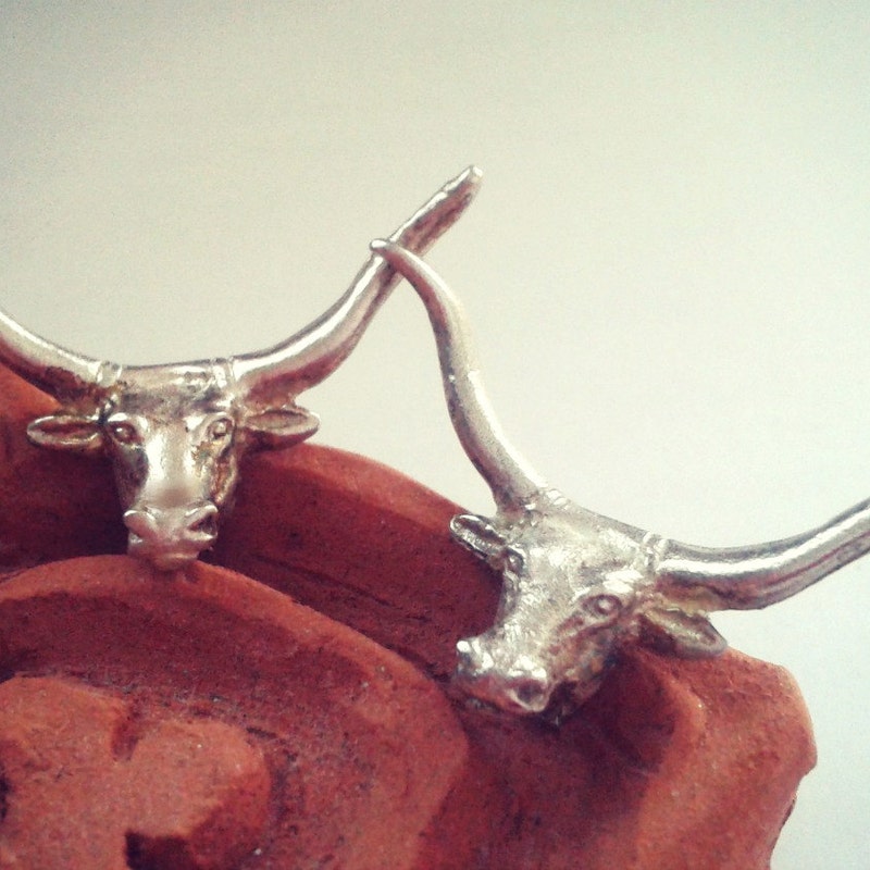 Bull Earrings - Etsy