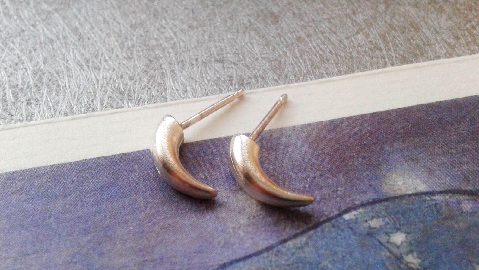 Tiny Claws Jewelry Sterling Silver Tiny Fangs Studs Tiny - Etsy